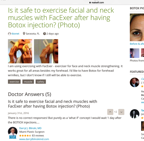 Is it safe to exercise facial and neck muscles with FacExer after ...
